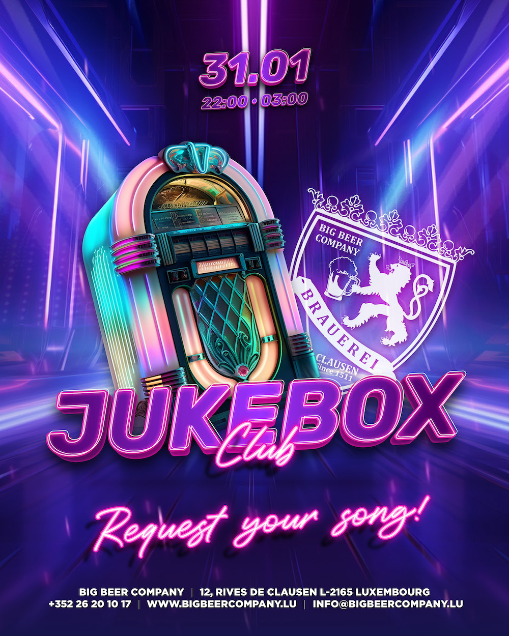 Brauerei - Big Beer Company - Jukebox club | Lëtzebuerg
